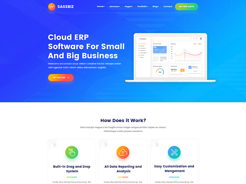 ERP Software PSD Template by Somratislam477 ~ EpicPxls