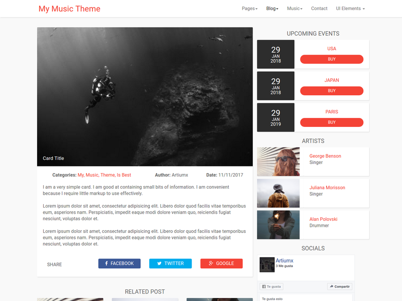 My Music Theme Html by Artiumxweb ~ EpicPxls