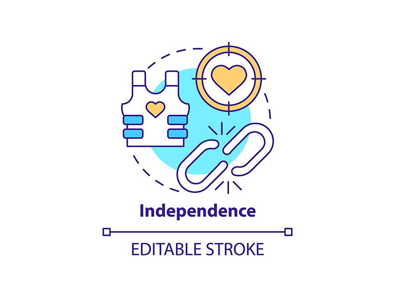 Independence concept icon by bsd studio ~ EpicPxls