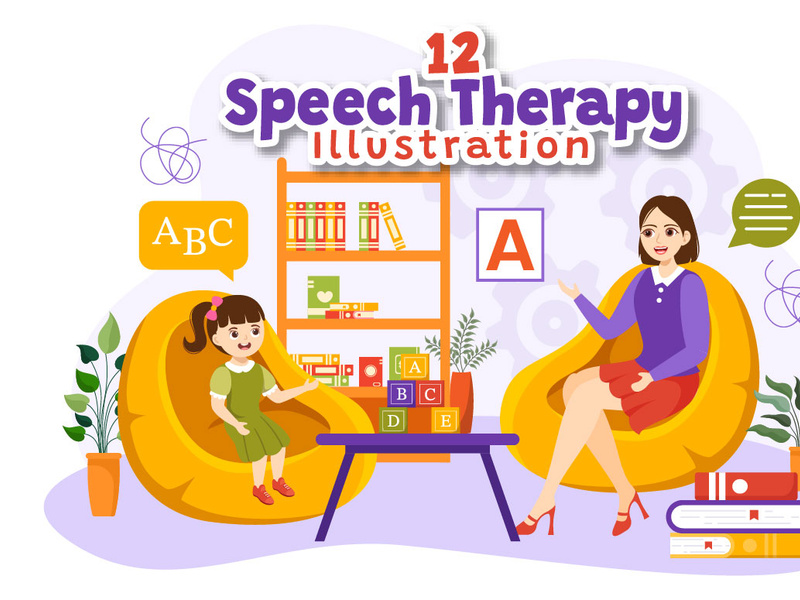 12 Speech Therapy Vector Illustration by denayuneep ~ EpicPxls