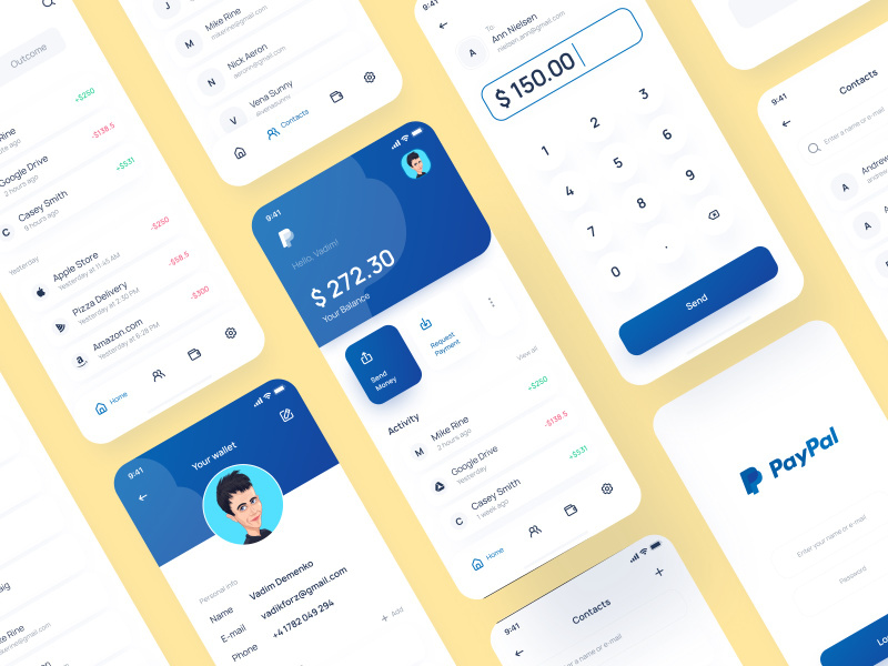 PayPal App Design by Sultan Khan ~ EpicPxls