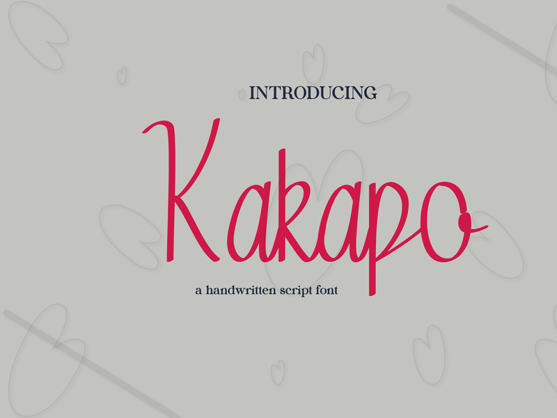 Kakapo - Handwritten Font by Giuzzan ~ EpicPxls