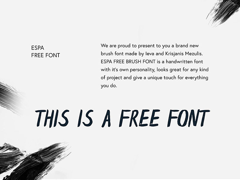 Espa Free Handwriting Brush Font by Krišjānis Mežulis ~ EpicPxls