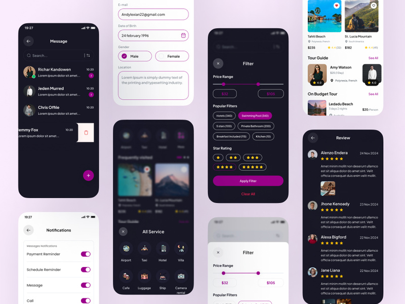 Travel Minimalist UI Kit by Vision Design Studio ~ EpicPxls