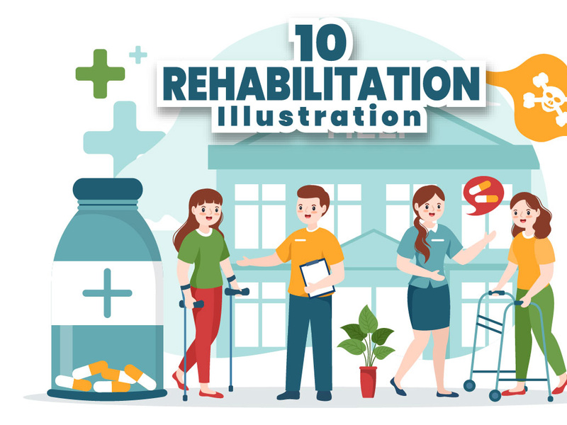 10 Rehabilitation or Physiotherapy Illustration by ~ EpicPxls