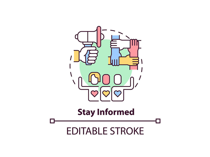 Stay informed concept icon by bsd studio ~ EpicPxls