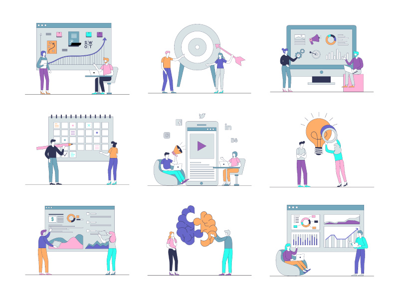 Strategy Business Illustration Vol 3 by Inkofert ~ EpicPxls