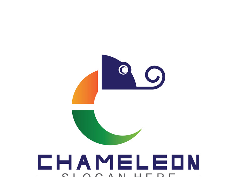 Chameleon logo design template. Vector illustration by ~ EpicPxls