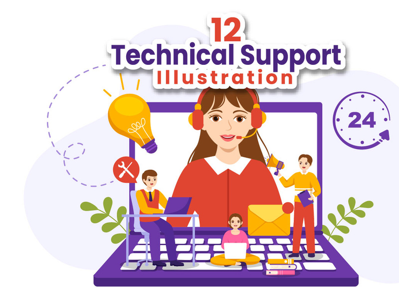 12 Technical Support System Illustration by denayuneep ~ EpicPxls