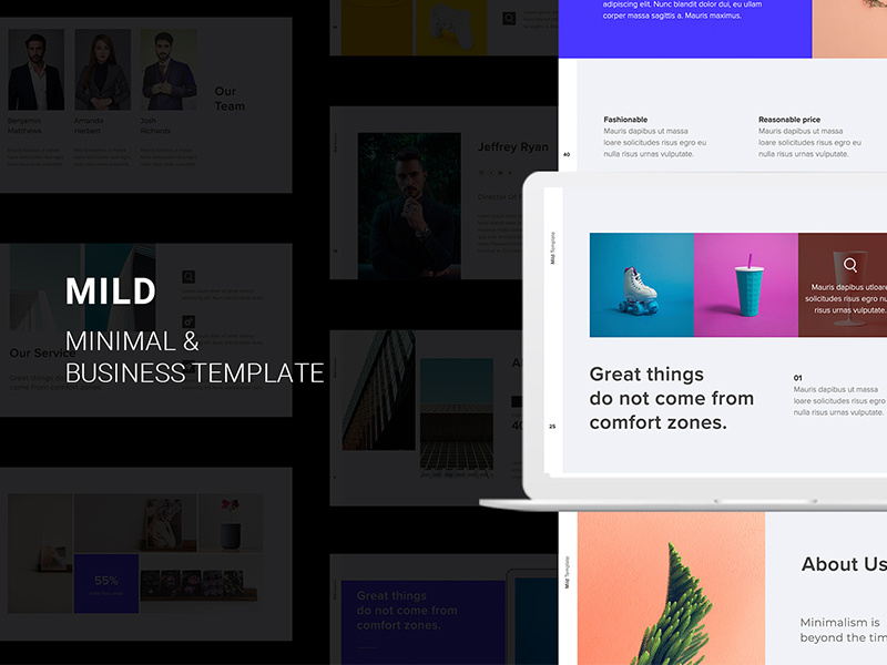 Mild Minimal Template by Volt8agency ~ EpicPxls