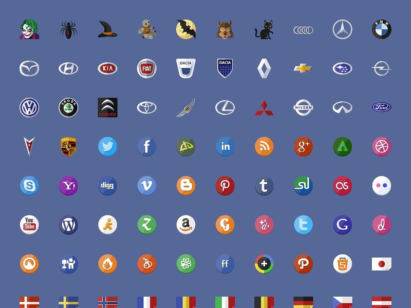 640 Flat icons+PixelDropr by EpicCoders ~ EpicPxls
