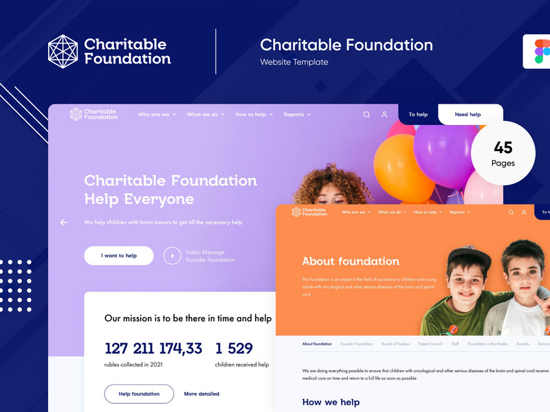 Charitable Foundation - UI Design Template by Theme Rage ~ EpicPxls