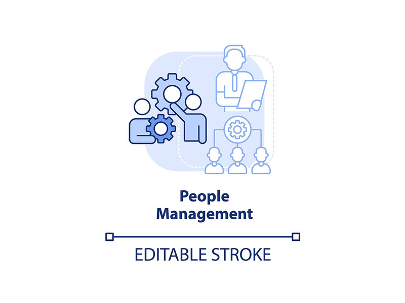 People management light blue concept icon by bsd studio ~ EpicPxls