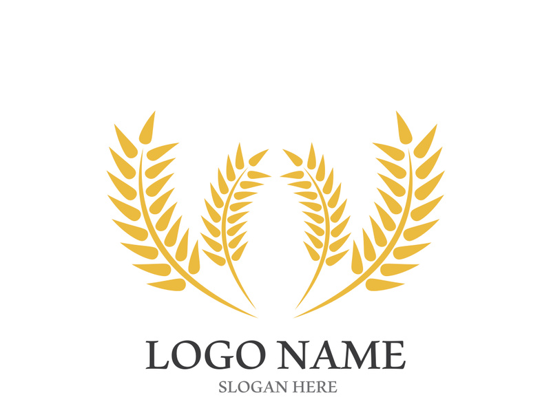 Wheat logo vector icon illustration design by ~ EpicPxls