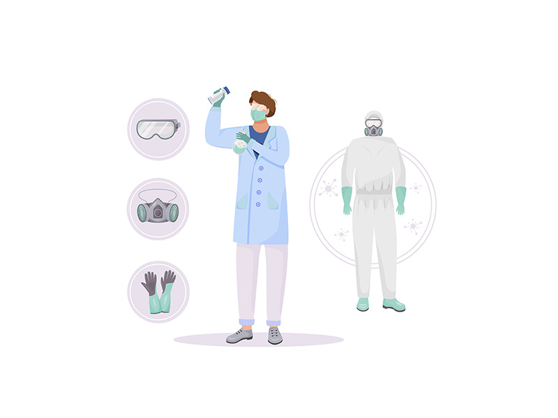 Protective clothing flat concept vector illustration by The ~ EpicPxls