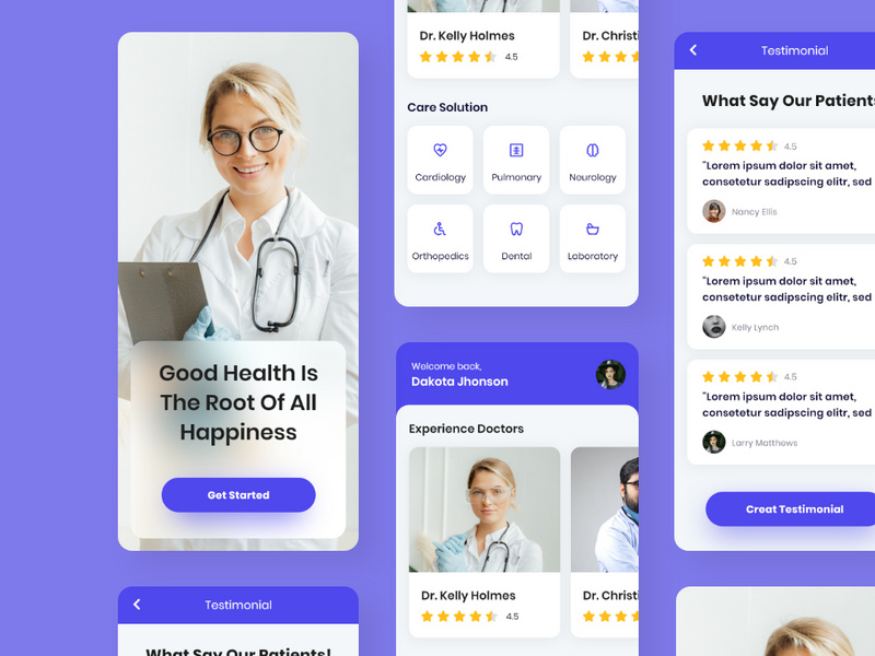 Salud - Health Care Solutions Mobile App by Panen Creative ~ EpicPxls