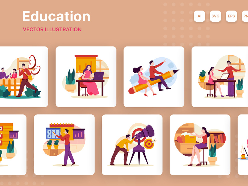 Education Illustrations by Freeslab88 ~ EpicPxls