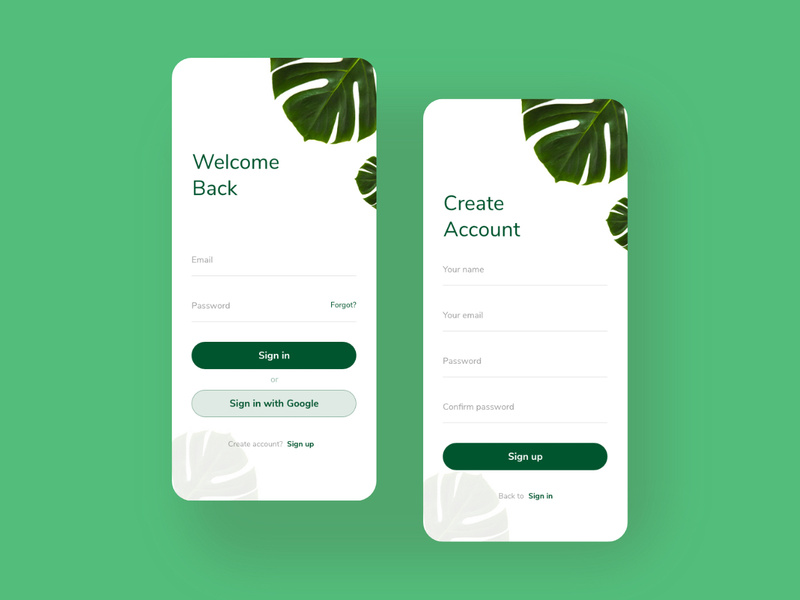 Login - Signup screen app design concept v1 by ~ EpicPxls