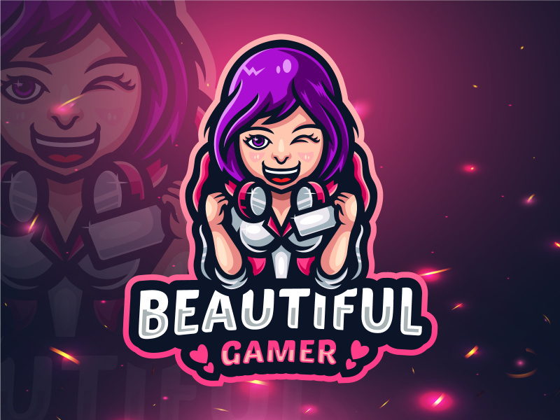 Girl Esport Mascot Logo Design Vector By Shakilazuleka ~ Epicpxls