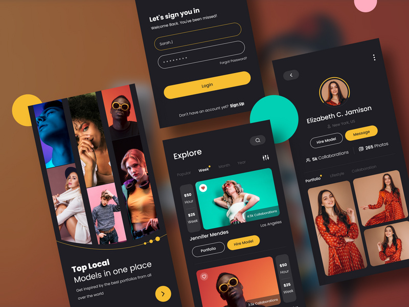 Fashion Model Hiring App Design by CMARIX Infotech ~ EpicPxls