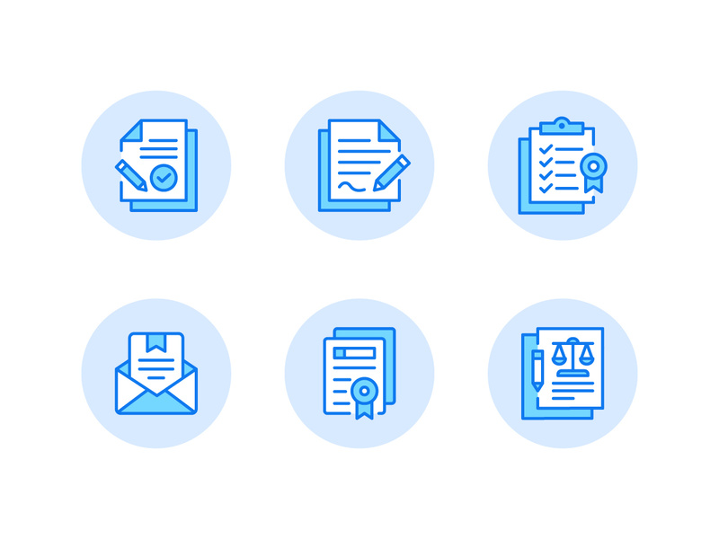 Legal Document Set Icon Pack. Vector Design. by ~ EpicPxls
