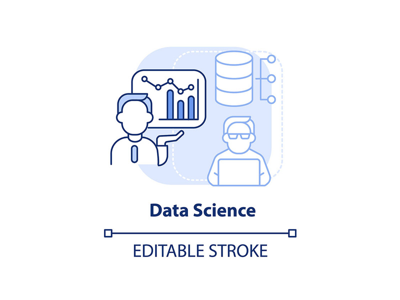 Data science light blue concept icon by bsd studio ~ EpicPxls