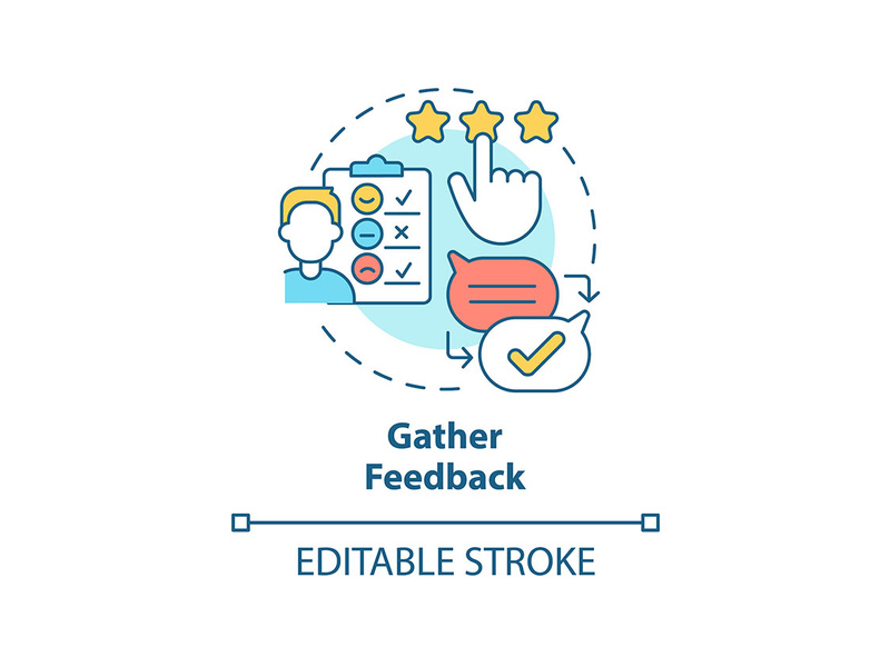 Gather feedback concept icon by bsd studio ~ EpicPxls