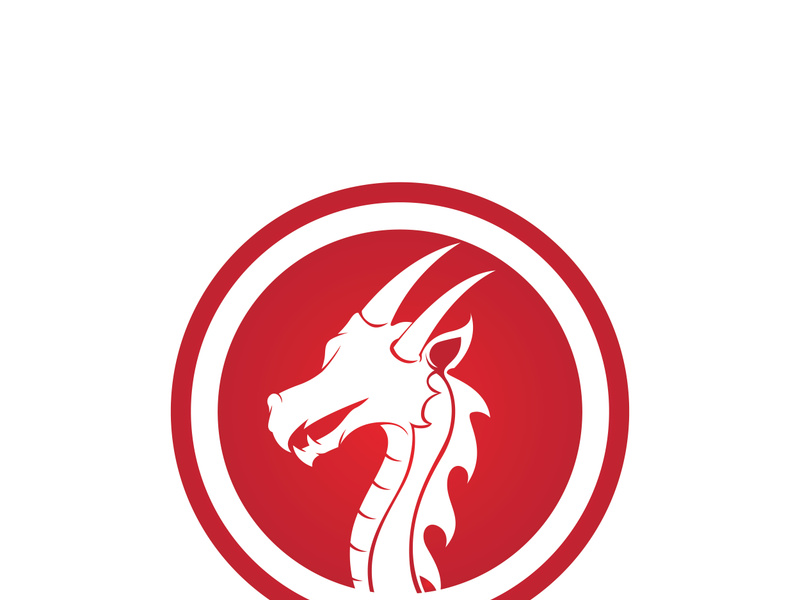 Dragon illustration icon design template vector by ~ EpicPxls