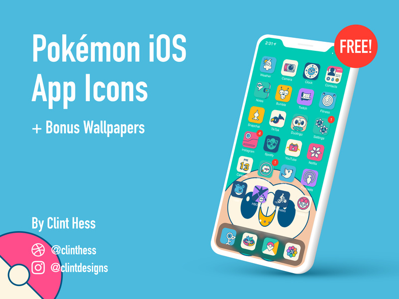 Pokemon iOS App Icons by Clint Hess ~ EpicPxls