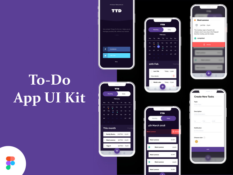 To-Do iOS App UI Kit by Design By Dron ~ EpicPxls