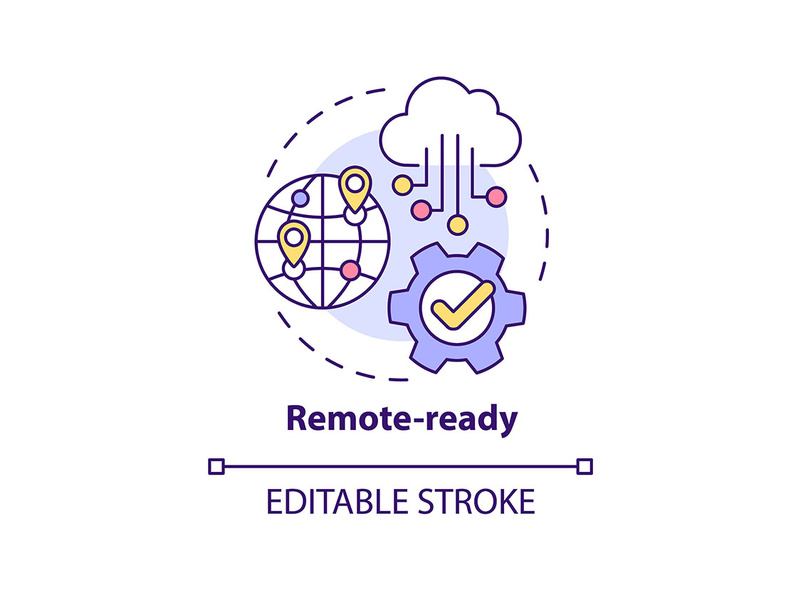 Remote-ready concept icon by bsd studio ~ EpicPxls