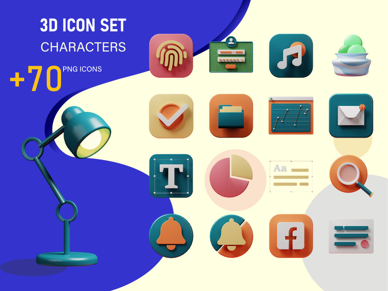 3d Icons Set Elements Apps Interface Render By Epicpxls
