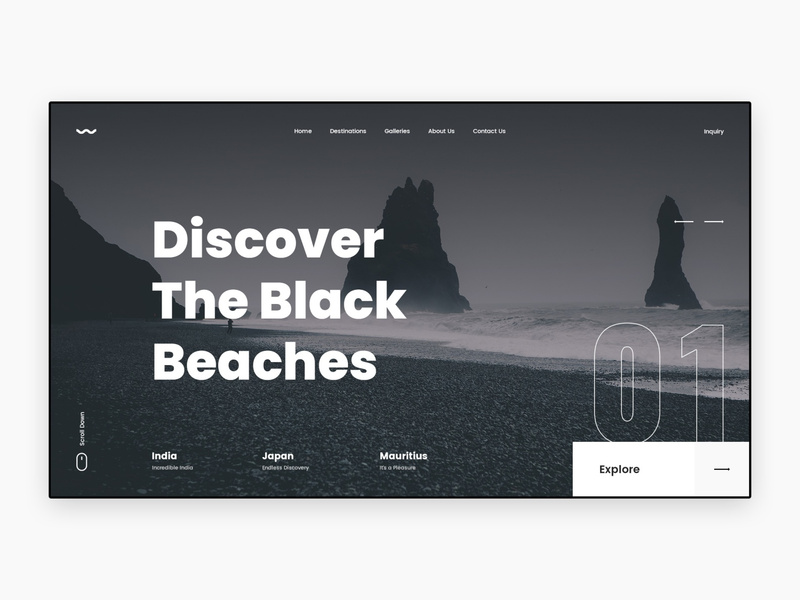 Black Beach - Creative Landing Page Template by ~ EpicPxls