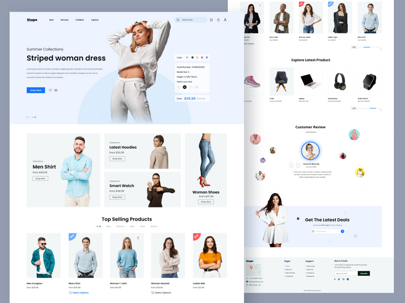 E-commerce Website Design Template by Iammohin ~ EpicPxls