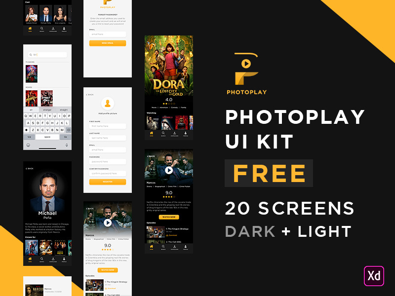 Photo Play UI Kit For FREE by Tasun Prasad ~ EpicPxls