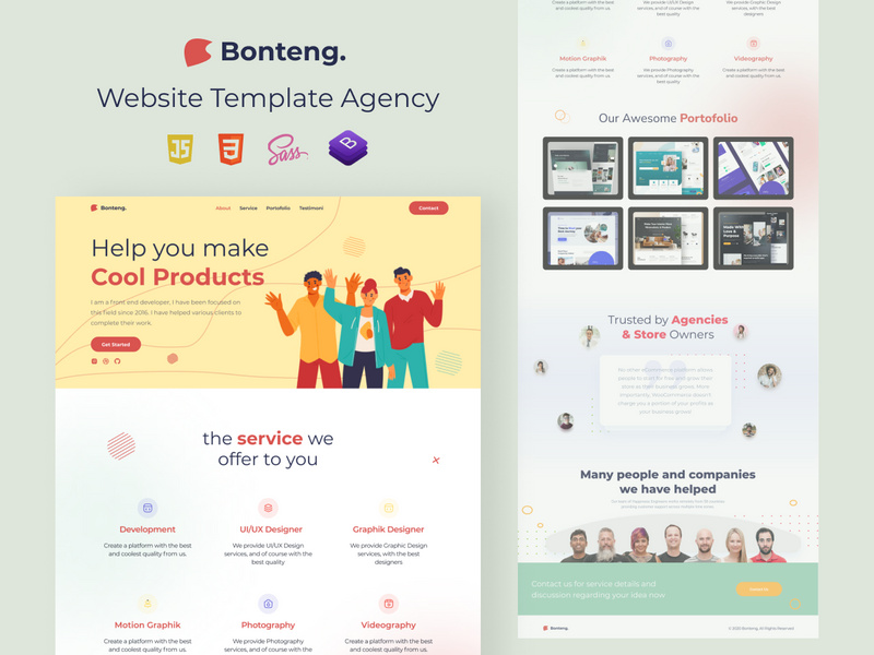 Bonteng - Website Template Agency by Minialis ~ EpicPxls