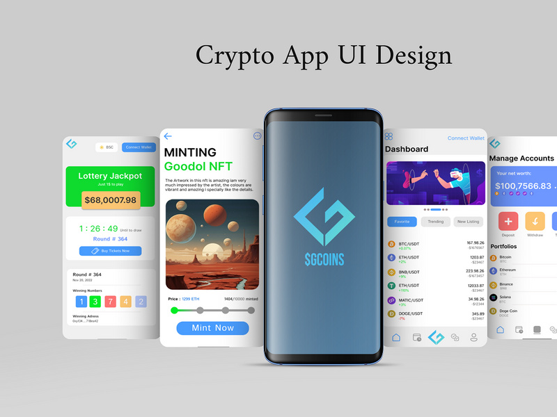Crypto App UI Design by Therustyart ~ EpicPxls