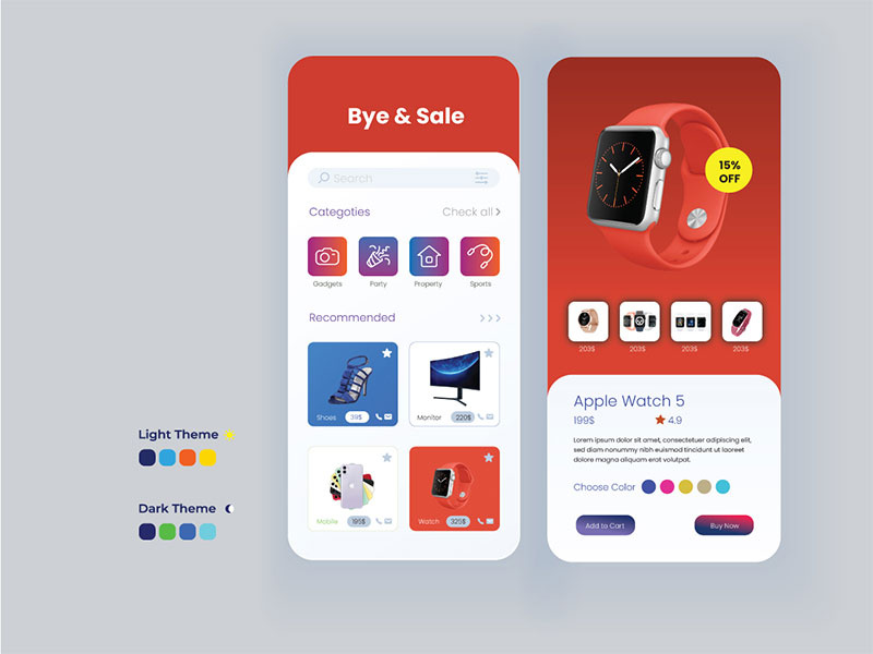 Product Bye and Sale Mobile App UI Kit by SB Trading ~ EpicPxls
