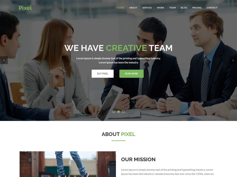 Pixel - Material Design Agency Template by Md Belal Hossain ~ EpicPxls