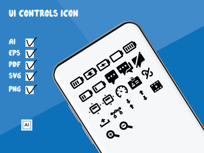 UI Controls Icon Pack by Md Ahsan ~ EpicPxls