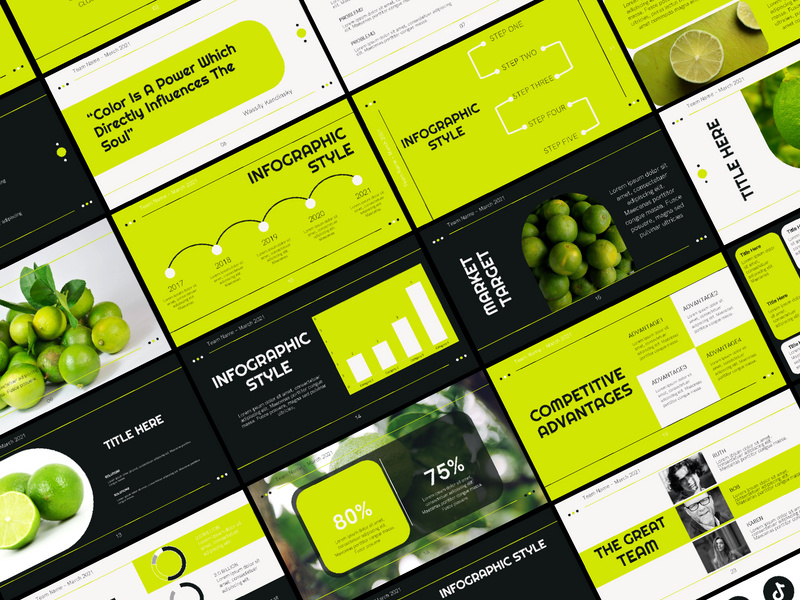 Lime Presentation Template by Jetsmax Studio ~ EpicPxls