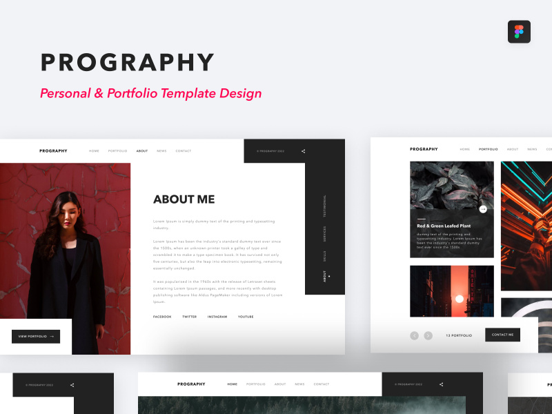 Prography personal portfolio web design by Ideadesigncodes ~ EpicPxls