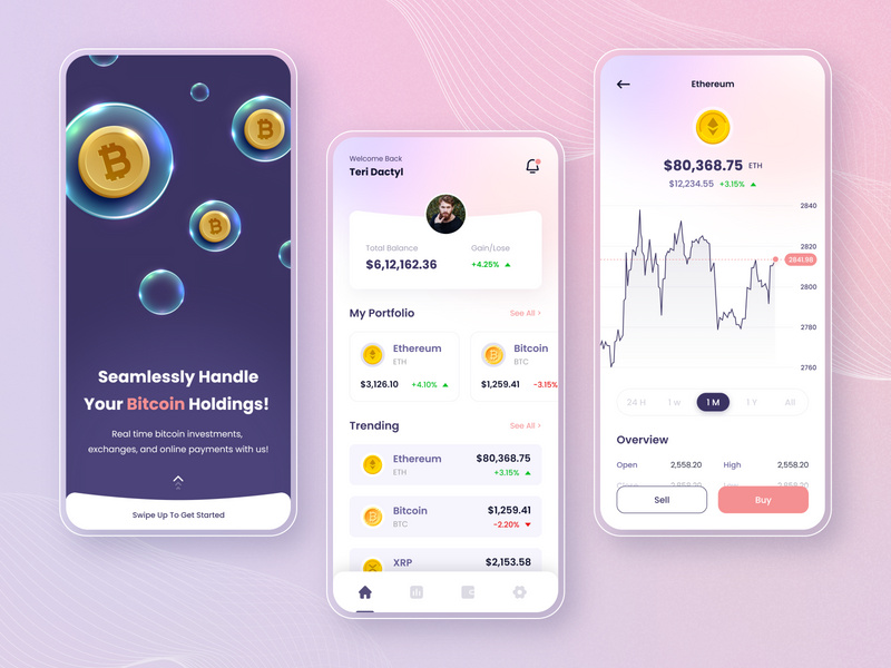 Crypto Currency App UI by CMARIX Infotech ~ EpicPxls