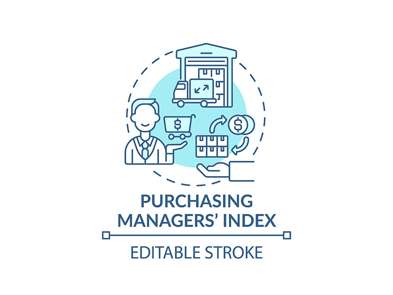 Purchasing manager index concept icon by bsd studio ~ EpicPxls