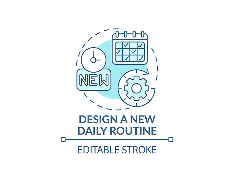 Design of new daily routine concept icon by bsd studio ~ EpicPxls