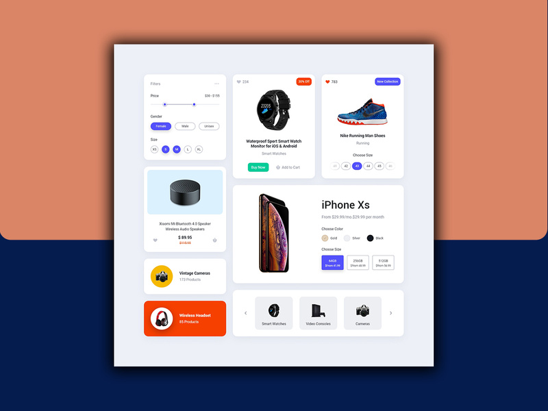 Cards UI Kit-E-Commerce by SB Trading ~ EpicPxls