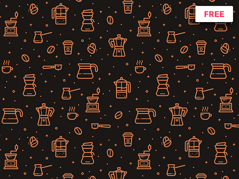 Free Coffee Pattern by Alex Kunchevsky ~ EpicPxls