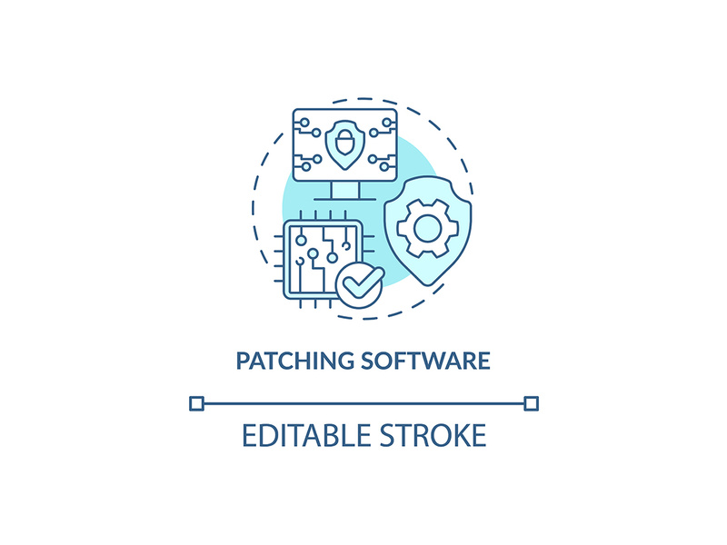 Patching software turquoise concept icon by bsd studio ~ EpicPxls
