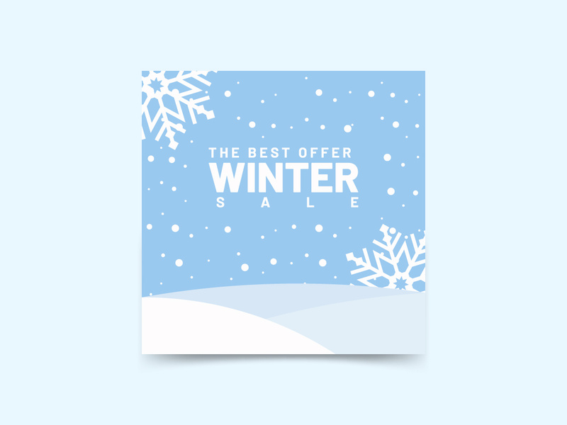 Best offer winter sale social media post template design by ~ EpicPxls