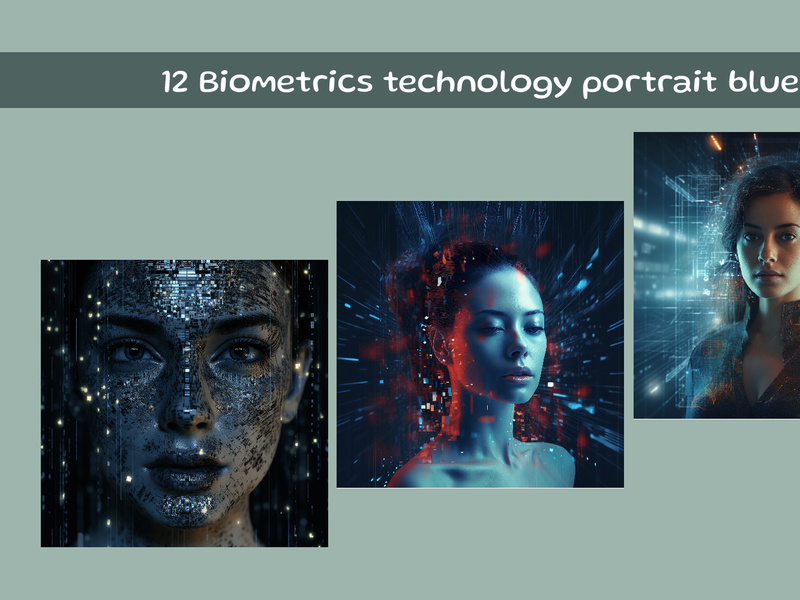 Biometrics technology portrait blue by Samiraas8891 ~ EpicPxls